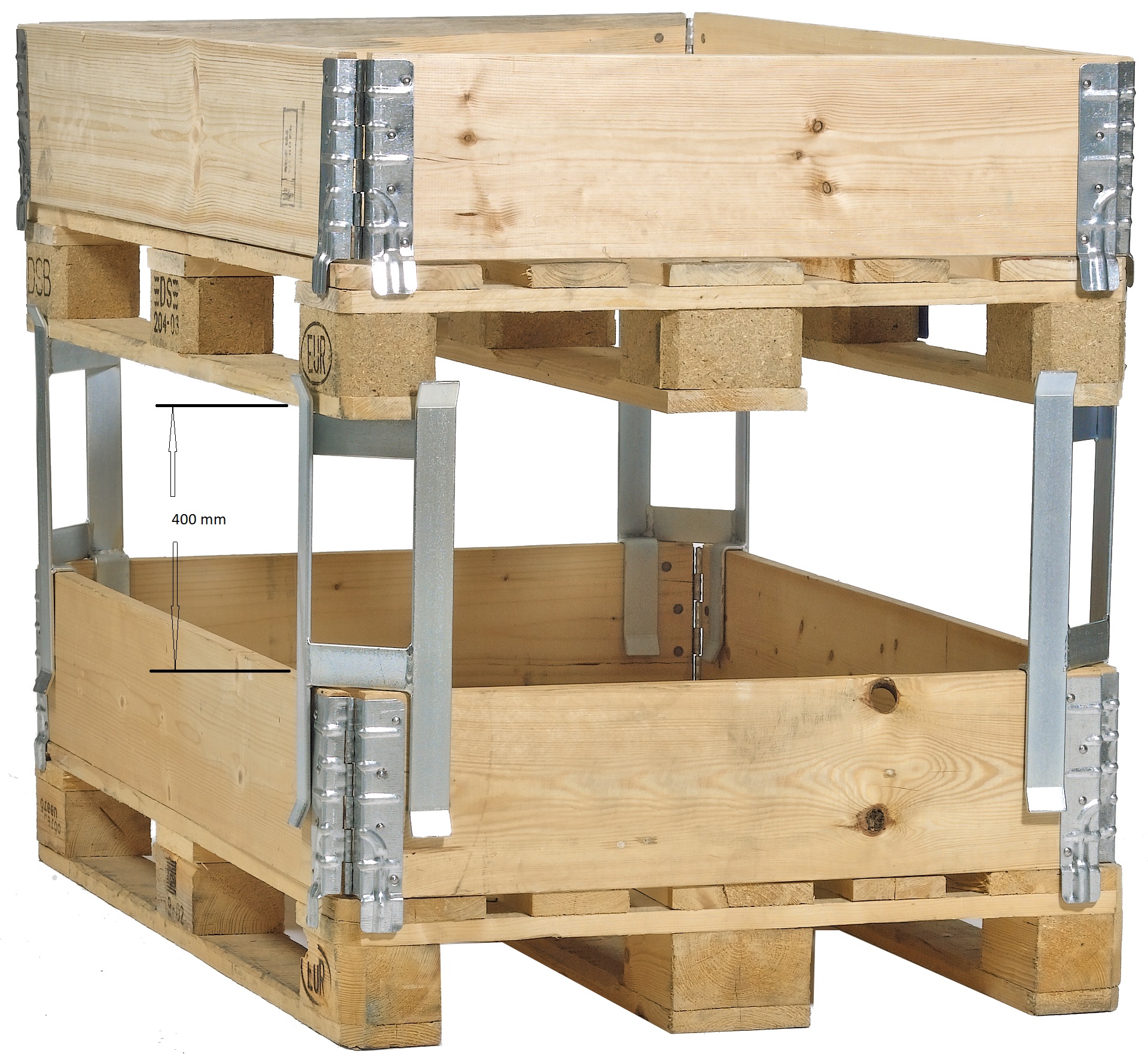 Pallet separator – Collar to pallet, Free space between collar and ...